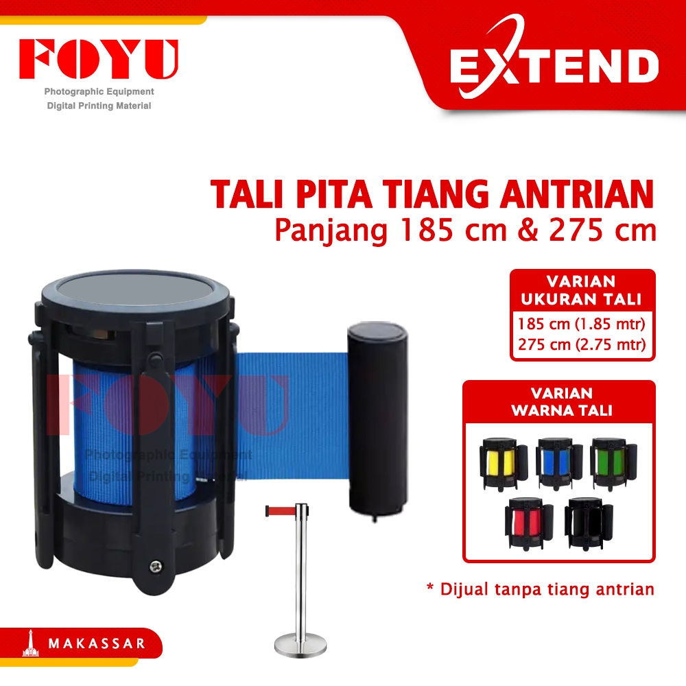 Jual Tali Pita Sabuk Tiang Pembatas Antrian Antrean Head Belt Queue ...