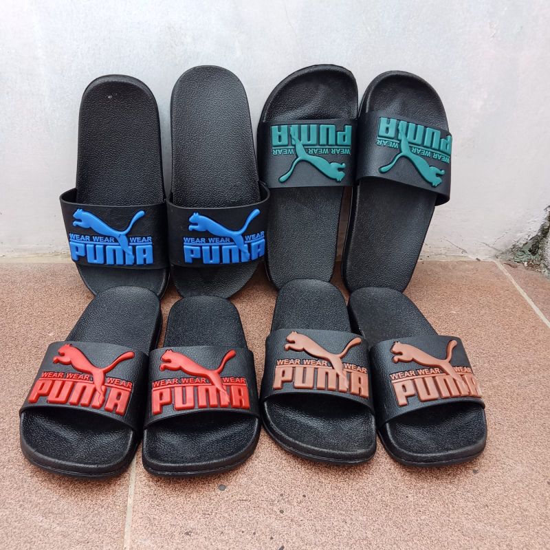 Jual SANDAL slide sendal pm karet berkualitas pria wanita | Shopee ...