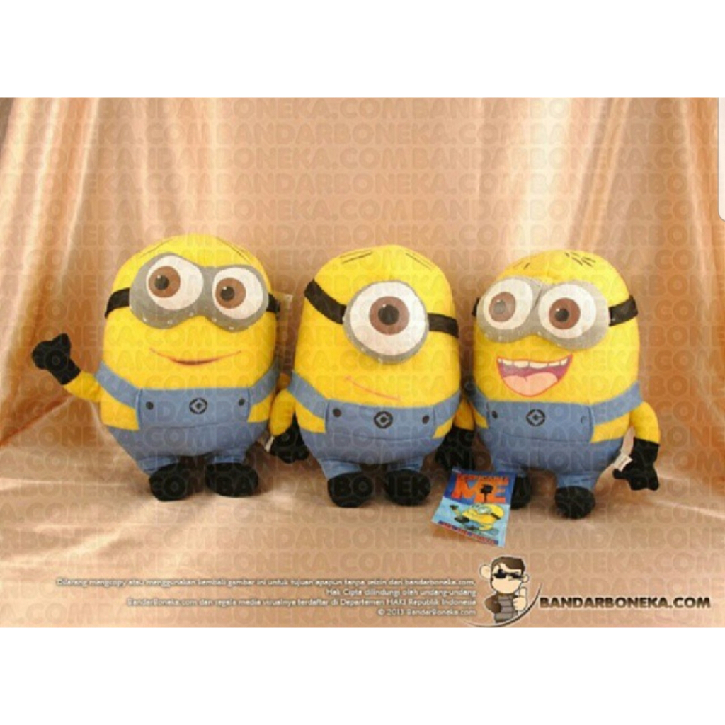 Jual DESPICABLE ME BONEKA MINIONS ORIGINAL UNIVERSAL : MEDIUM SET ...
