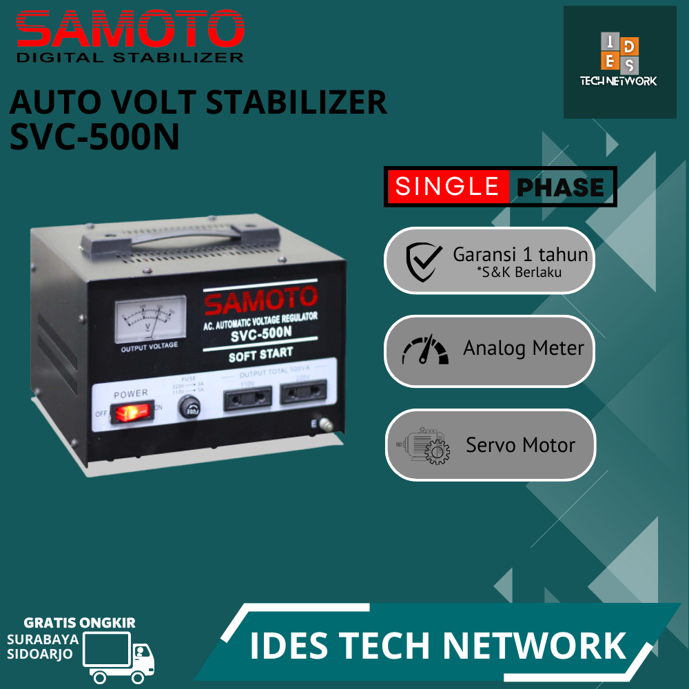 Jual stavol/ stabilizer listrik Samoto 500VA single phase | Shopee ...