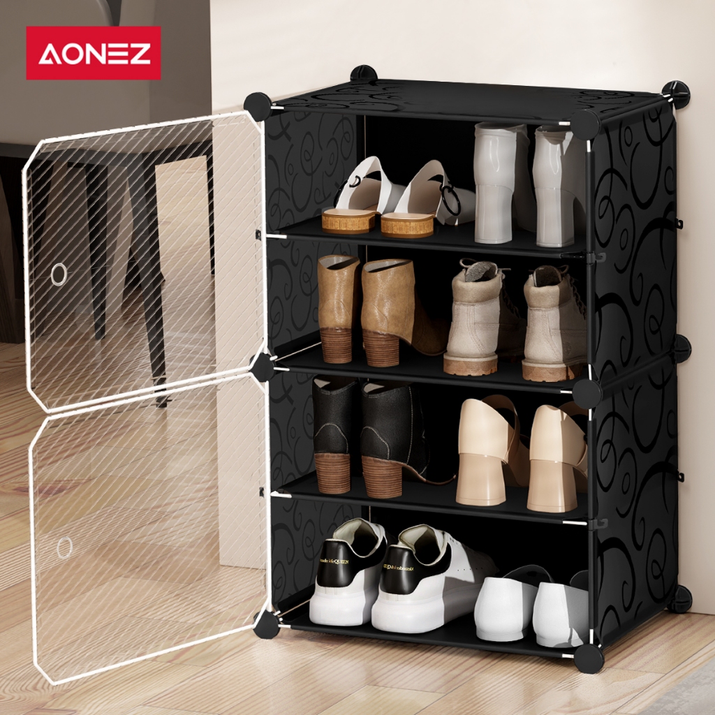 Jual AONEZ Rak Sepatu Anti Debu 3 Layer Tebal Shoe Rack Portable ...