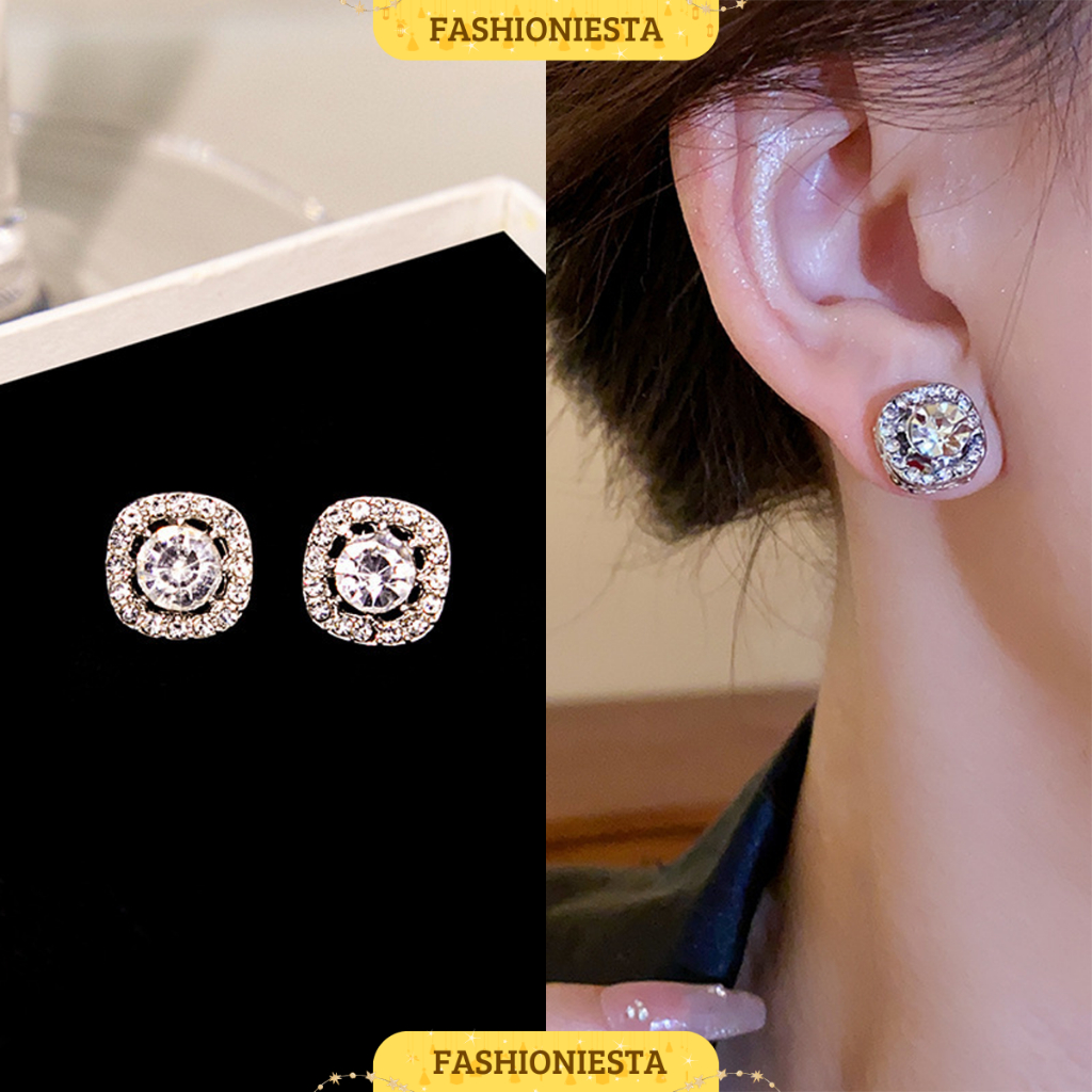 Jual Anting-Anting Kristal Besar Persegi Elegan Anti Karat S925 ...