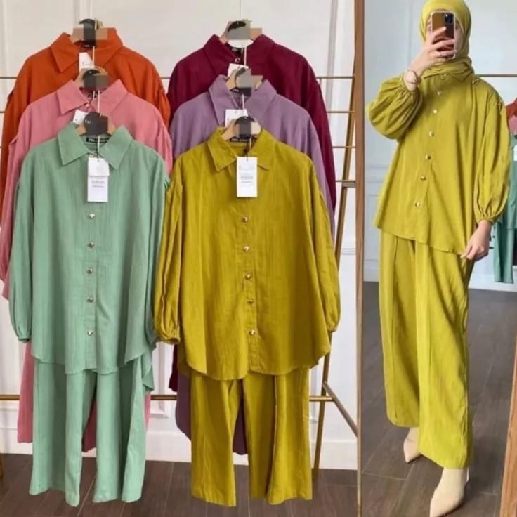 Jual TIPE NGV681 NEW CLARA SET JUMBO OVERSIZE FIT TO XXXL CRINKLE AIRFLOW ONE SET TANGAN BALON ...