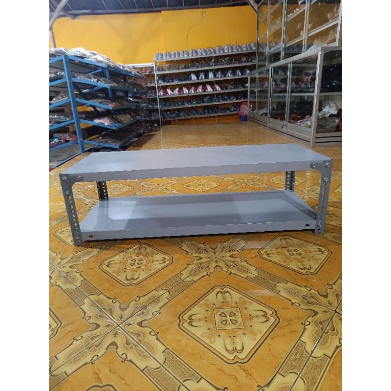 Jual RAK BESI, RAK BESI SIKU LUBANG 2SUSUN TEMPAT TV PS sepatu dll ...