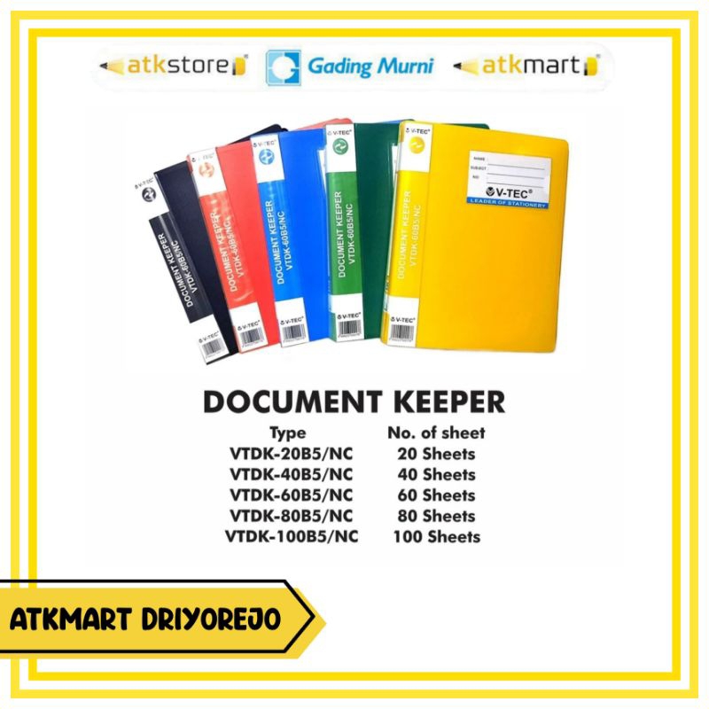 Jual V-TEC DOCUMENT KEEPER B5 VT-DK-20B5/40B5/60B5/80B5/100B5NC ...