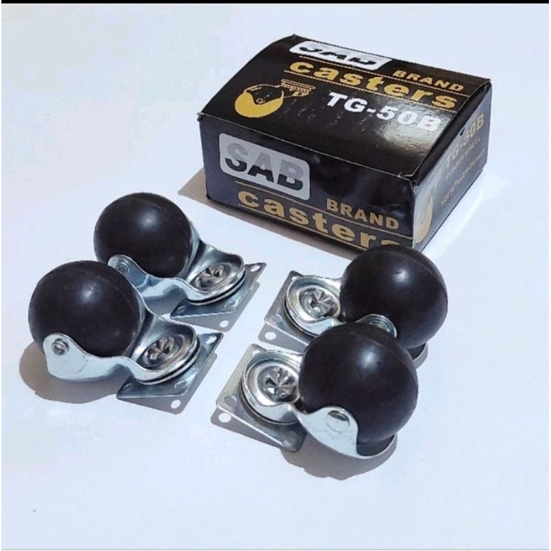 Jual Roda caster kaster Bulat TG 50 (4 pc) | Shopee Indonesia