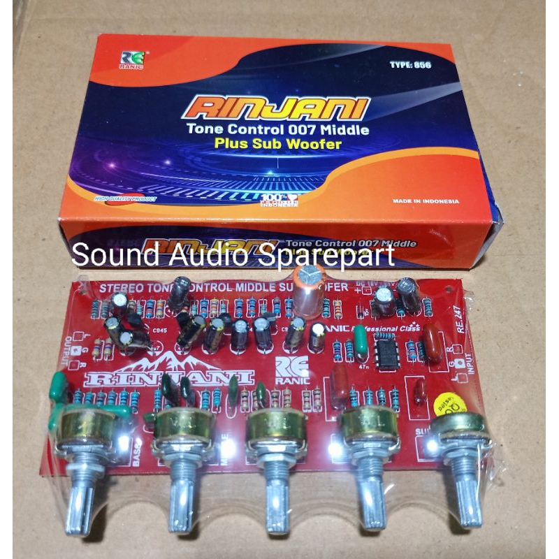 Jual KIT TONE CONTROL STEREO MIDDLE PLUS SUBWOOFER DC 12 VOLT ( RINJANI ...