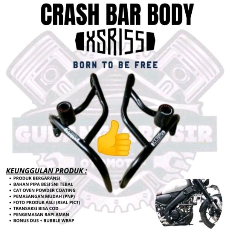 Jual Crashbar/Tubular XSR 155 Plus Jalu Frame Slider, Crashbar XSR 155 ...