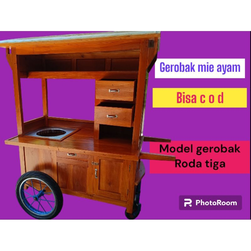 Jual gerobak mie ayam roda tiga | Shopee Indonesia