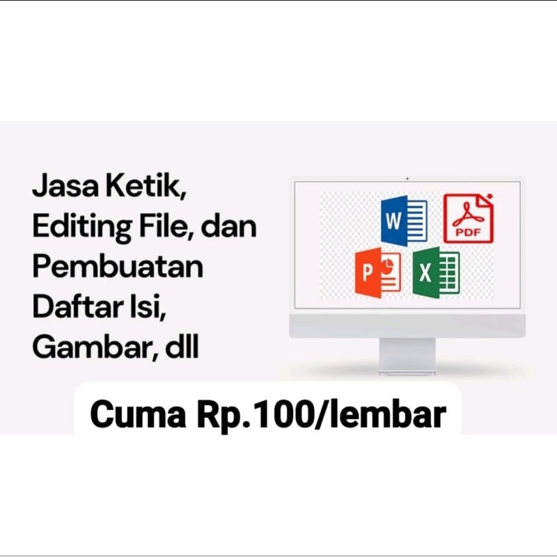 Jual Jasa Ketik Text Word Edit Dokumen Edit File PDF Word Excel PPT ...