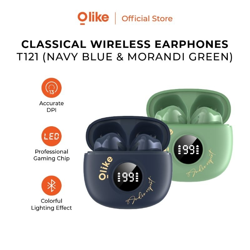 Jual Olike T121 TWS Classical Wireless Earphones LED Power Display ...
