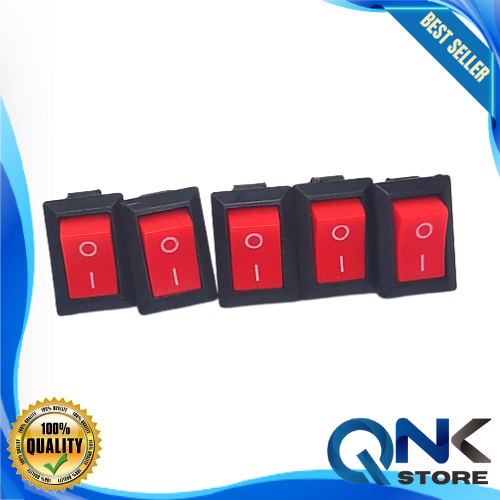 Jual Swith Saklar Merah Hitam Mini Kotak on-off 2 kaki /2 pin tanpa ...