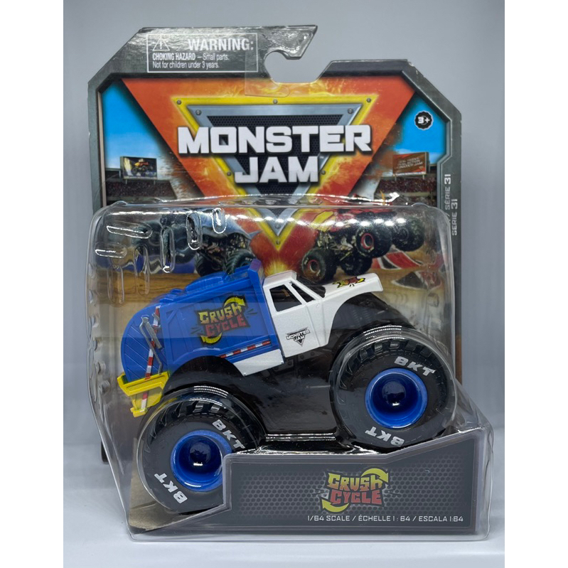 Jual Monster Jam Crush Cycle Seri 31 Skala 64 Spin Master Truck Garbage ...