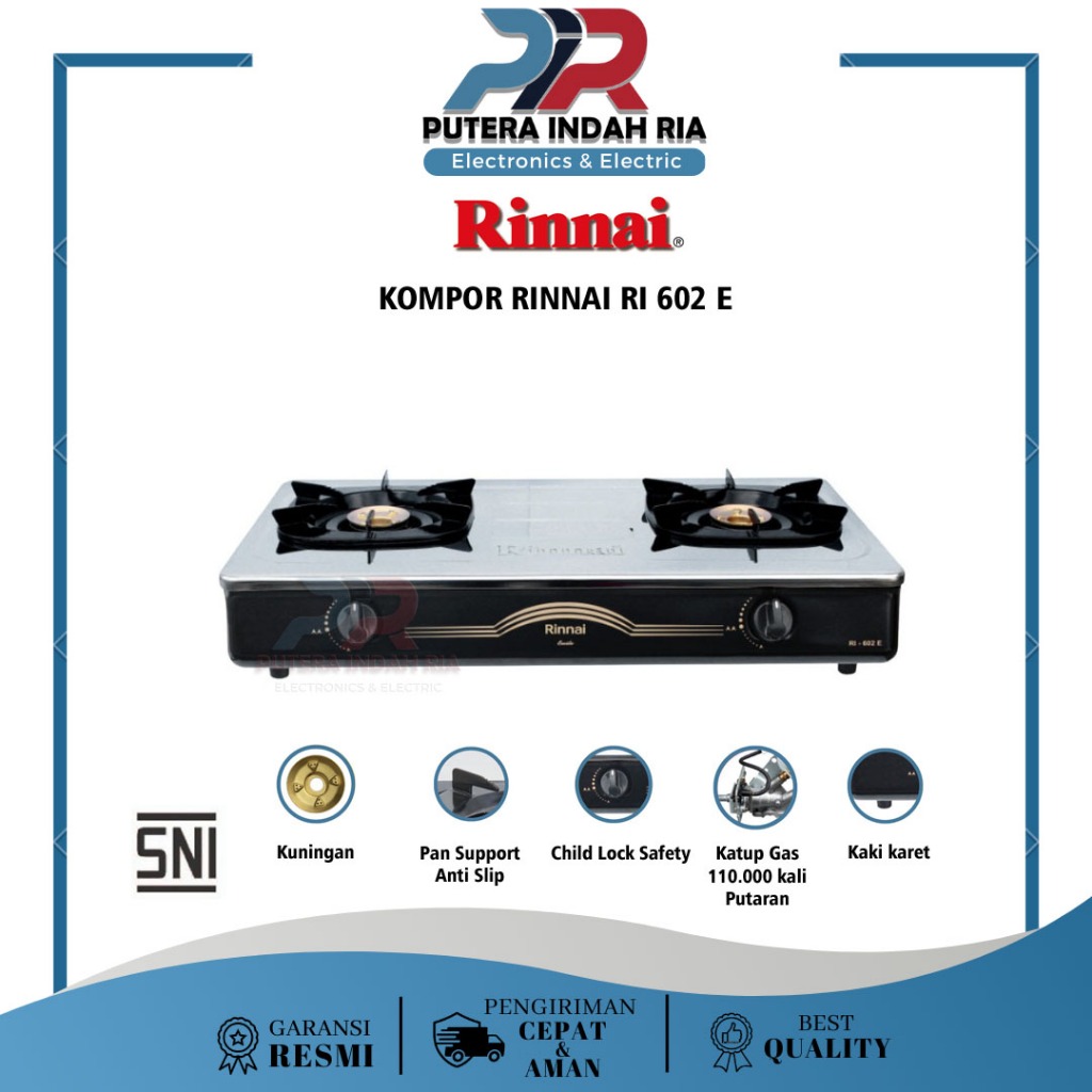 Jual Kompor Gas 2 Tungku RINNAI RI-602E/ RI 602 E | Shopee Indonesia