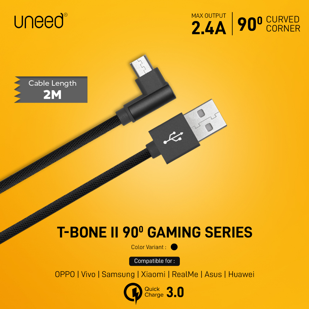 Jual Uneed T Bone II Kabel Data Micro USB Quick Charging 2M UCB22.1M ...