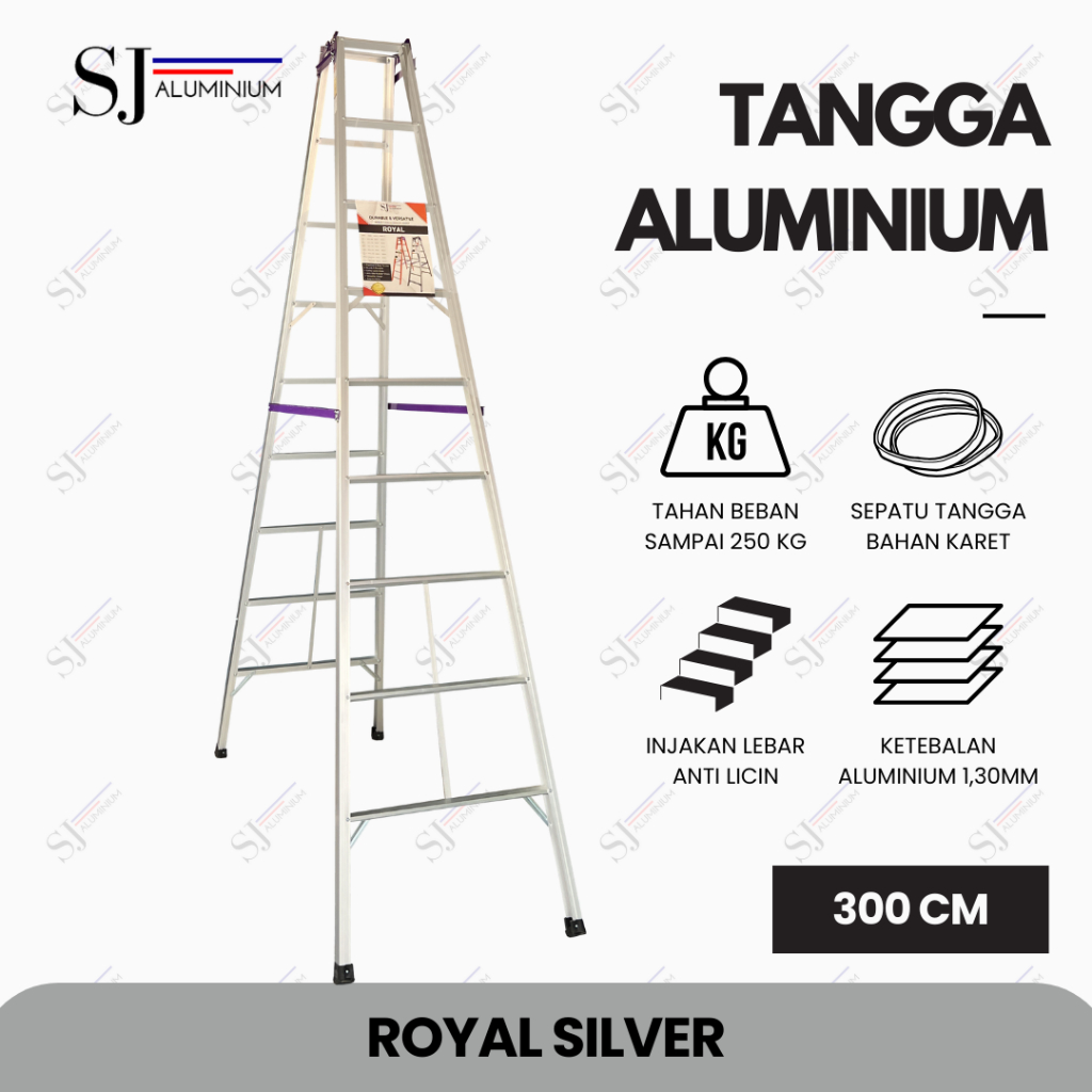 Jual ROYAL - Tangga Lipat Aluminium / Jumbo Ladder Multifungsi Tahan ...