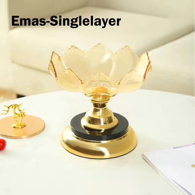 Jual Ornamental Fruit Plate/Piring saji hidangan buah kue crystal ...