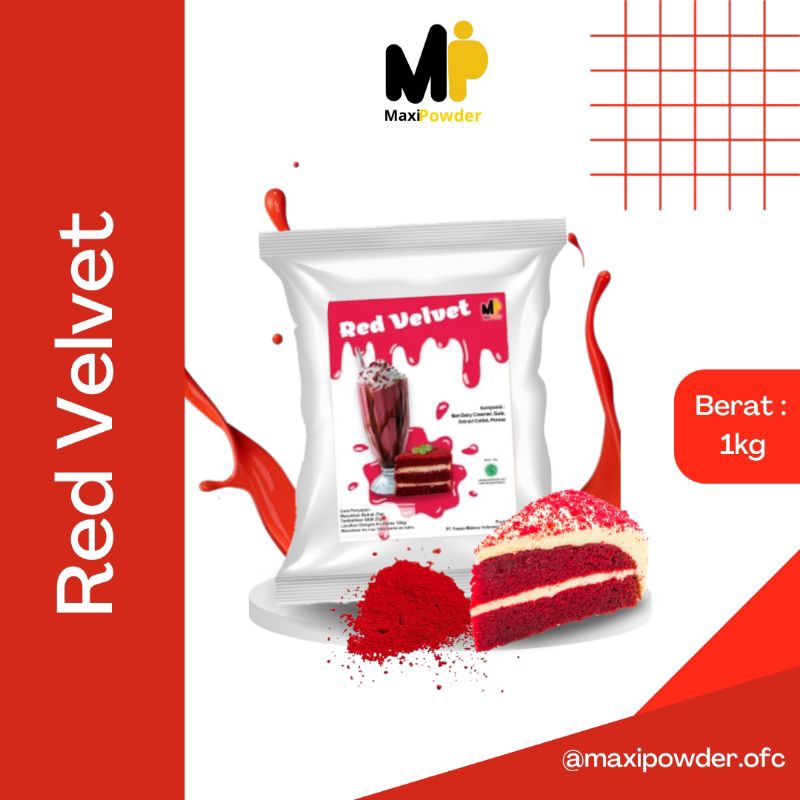 Jual Bubuk Minuman Rasa Red Velvet 1kg / Minuman Kekinian Red Velvet ...