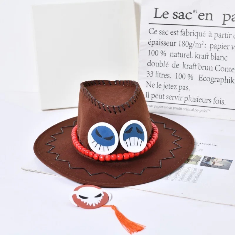 Jual Topi PORTGAS D ACE ONE PIECE Cowboy Hat Cosplay Anime Karakter ...