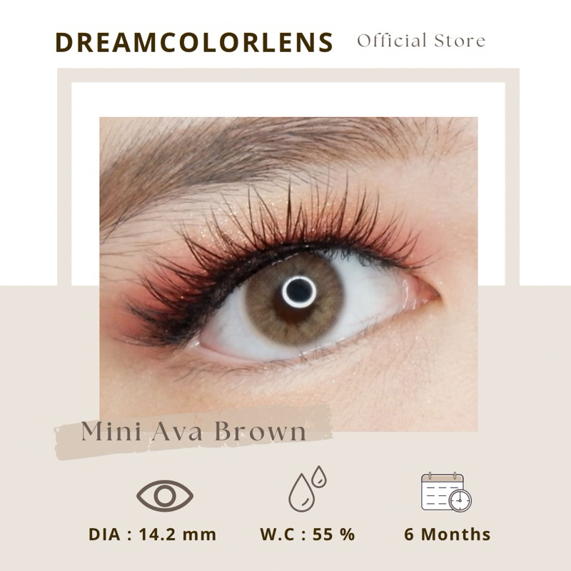 Jual Softlens Kitty Kawaii Mini Ava Brown / Coklat Normal Minus Beda ...