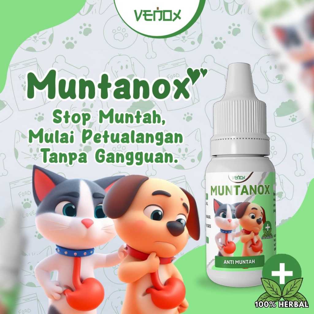 Jual MUNTANOX MUNTAH - Venox Obat Vitamin Kucing Anjing Anti Muntah ...