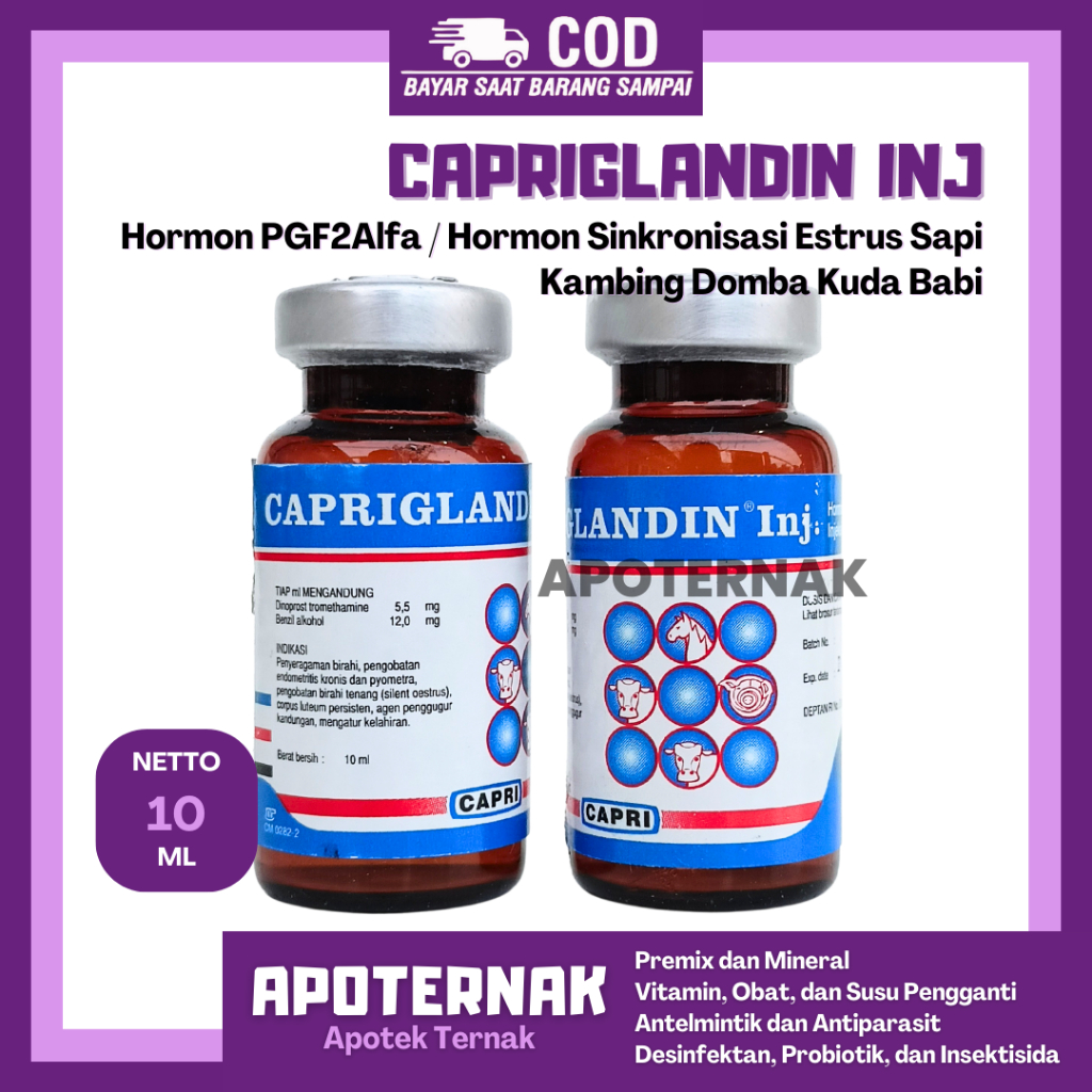 Jual CAPRIGLANDIN INJ 10 ml - Hormon Sinkronisasi Estrus Sapi Kambing ...