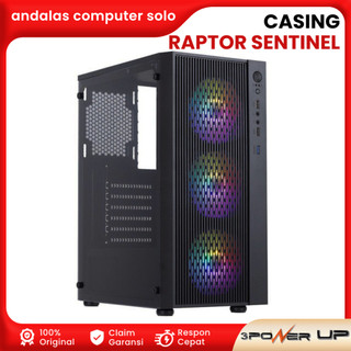Jual Casing PC Power Up Raptor Sentinel Gaming Case Komputer | Shopee ...