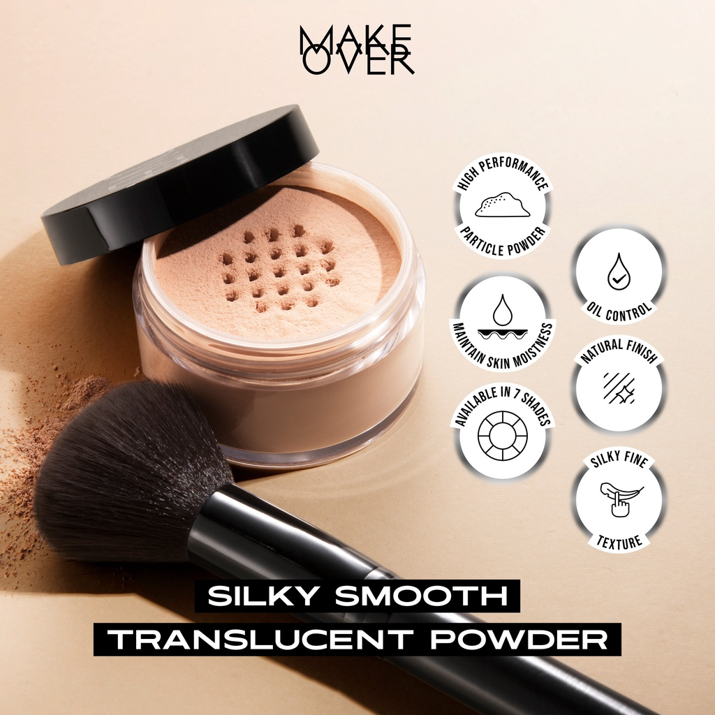 Jual MAKE OVER Silky Smooth Translucent Powder | MakeOver Bedak Tabur ...