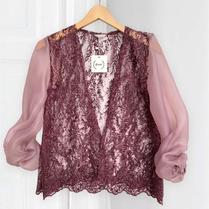 Jual Outer brokat organza / outer brukat / baju kondangan Ajmala ...