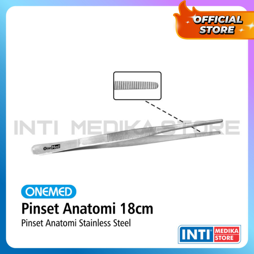 Jual ONEMED - Pinset Anatomi Stainless Steel | Anatomis Dressing Forcep ...