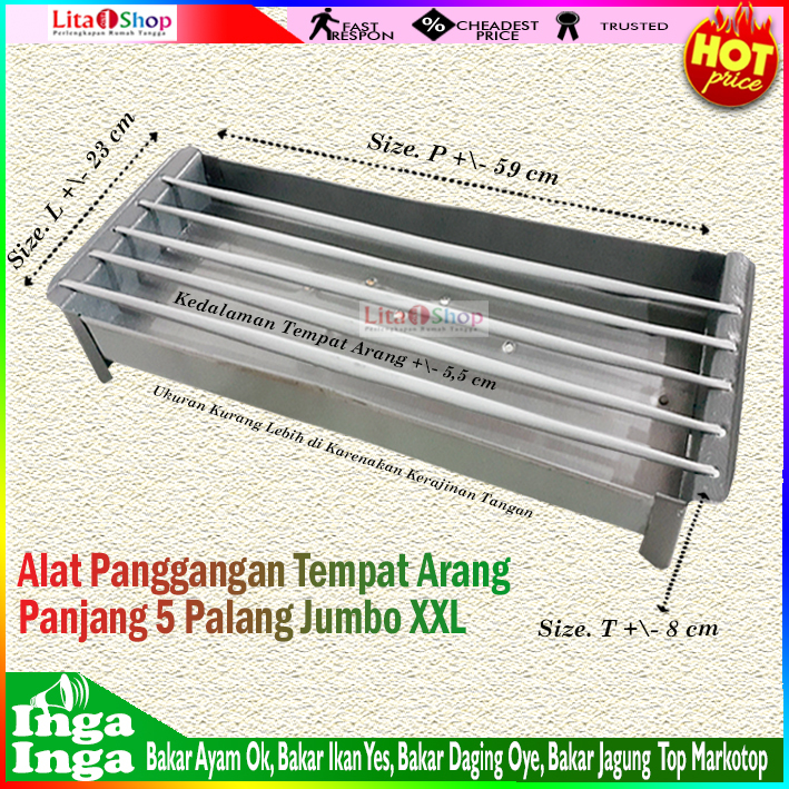 Jual Tempat Panggangan Bakaran Ayam Sate Jagung Jumbo XXL Tebal ...