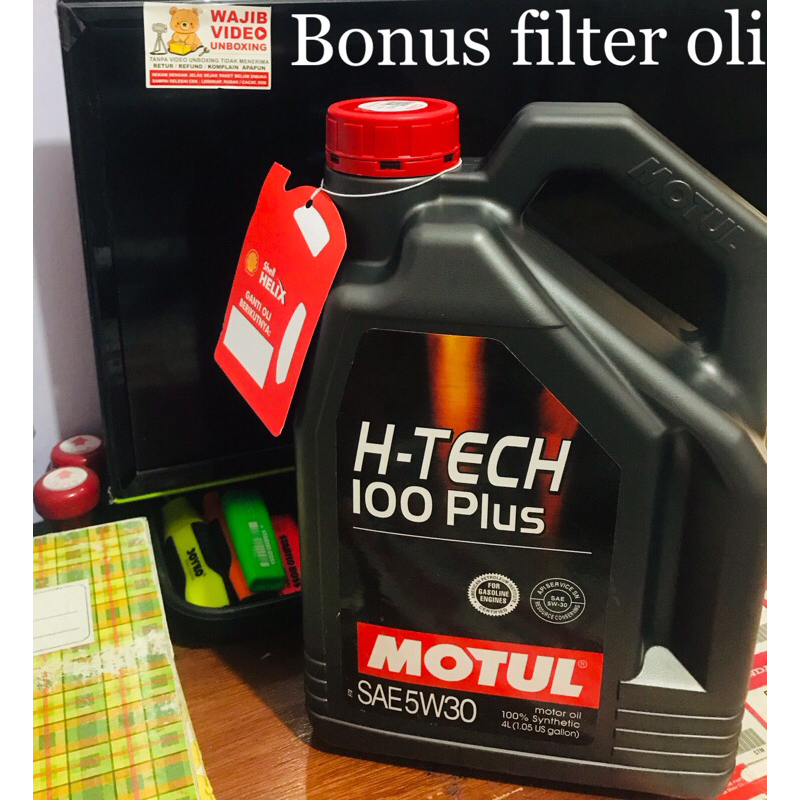 Jual oli motul Hi tech 5w 30 4Liter (bonus filter oli) | Shopee Indonesia