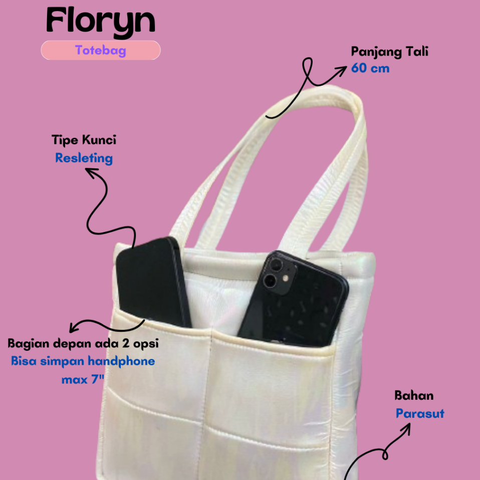 Jual FLORYN || ASFOUR Florryn Tote Tas Wanita Tote Bag Wanita Tas ...
