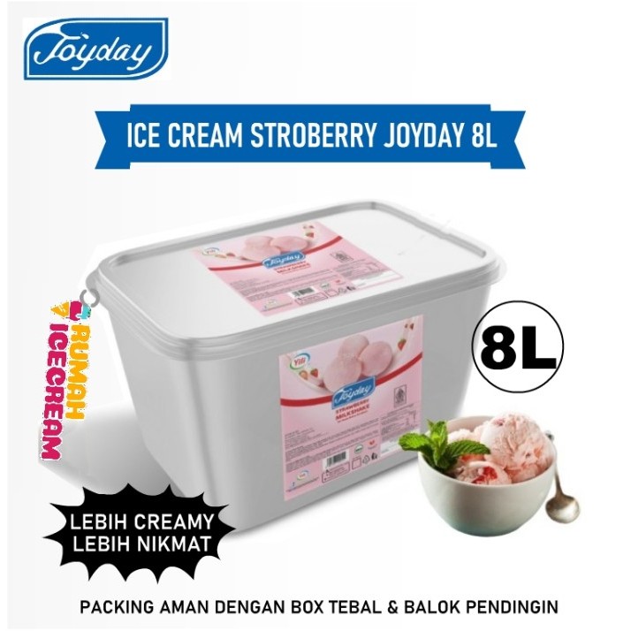 Jual Es Krim Joyday Strawberry 8L | Shopee Indonesia
