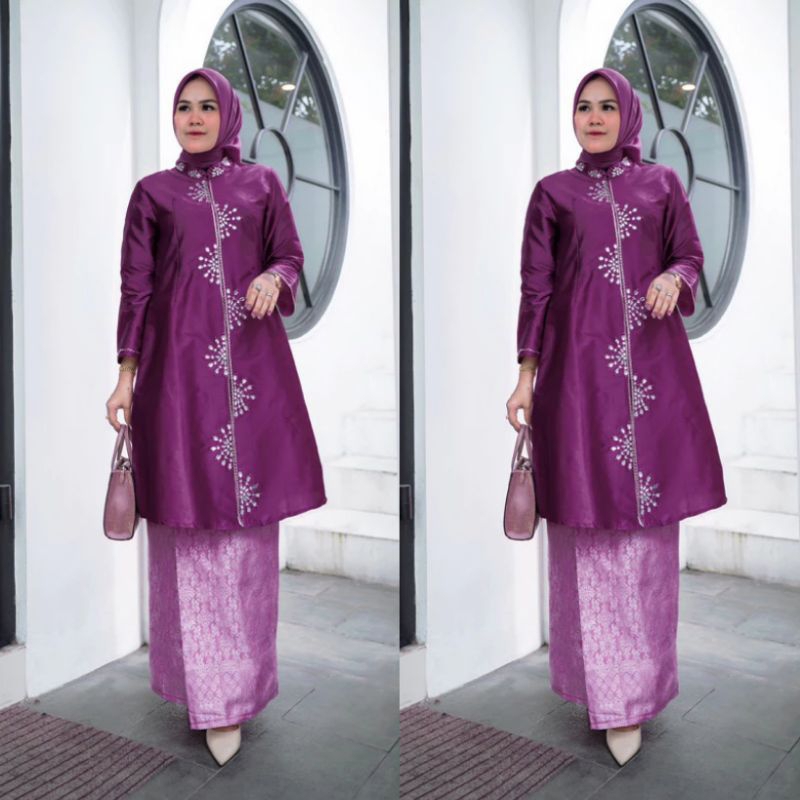 Jual NEW SETELAN KEBAYA BAJU KURUNG MALAYSIA // SET KEBAYA KURUNG TAFFETA MELAYU // ATASAN ...