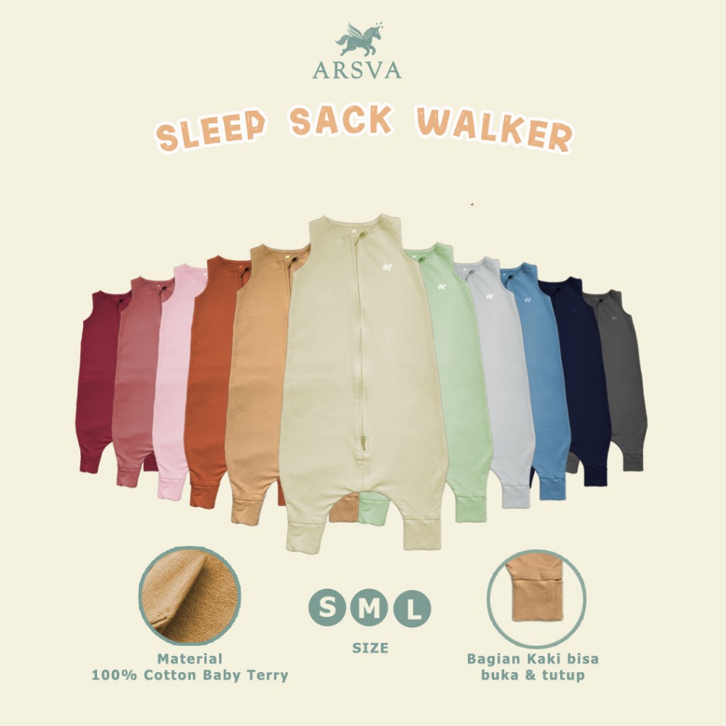 Jual Arsva Sleep Sack Baby Walker Hypoallergenic - Kantong Tidur Bayi ...