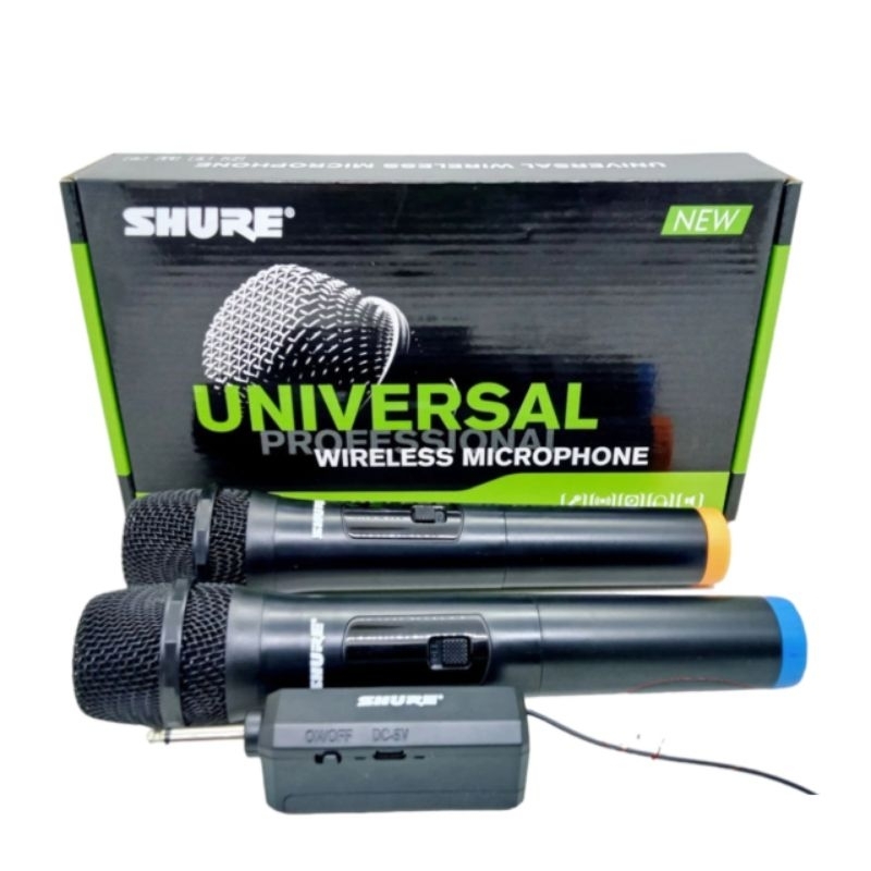 Jual Mic Wireless Profesional Shure Universal 2 Pagang Cocok Untuk ...