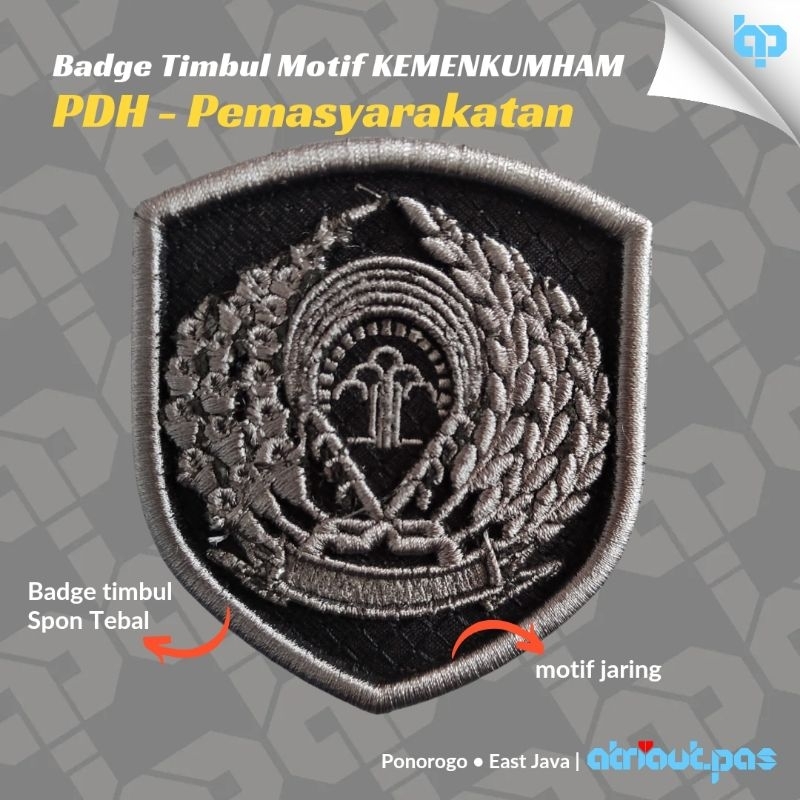 Jual atributpas - Badge PDH Kemenkumham Logo PEMASYARAKATAN | Shopee ...