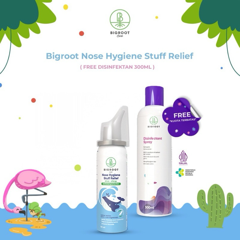 Jual BIGROOT Care Nose Hygiene Stuff Relief Nasal Spray 50ml | Shopee ...