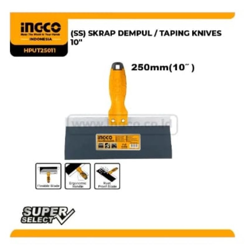 Jual Kape Skrap 10" Inch Lebar INGCO HPUT25011 Putty Trowel Scrapper ...