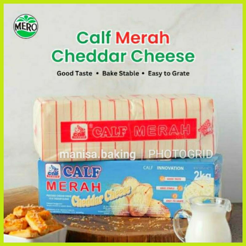 Jual KEJU POTONG CALF MERAH CHEDDAR CHEESE BLOK KEJU BATANG REPACK ...