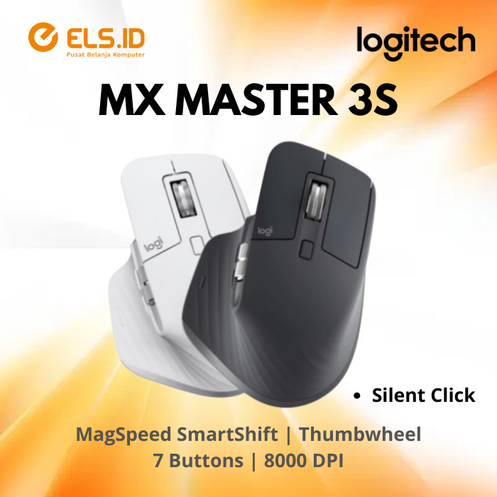 Jual Logitech MX Master 3S Mouse Wireless Bluetooth Silent Click ...