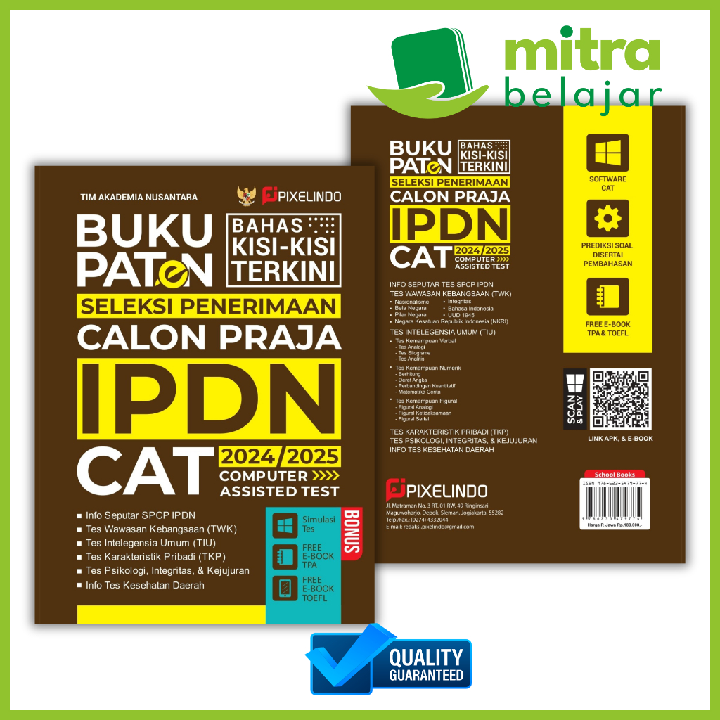 Jual Buku Paten Tes Seleksi Penerimaan Calon Praja IPDN CAT 2024 2025 ...