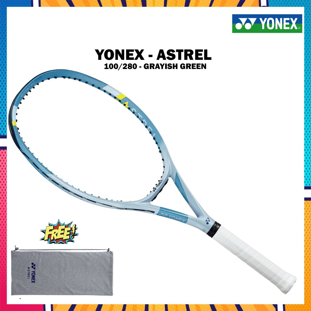 Jual Raket Tenis Tennis Yonex Astrel 100 280gr 2024 Graylish Green ...