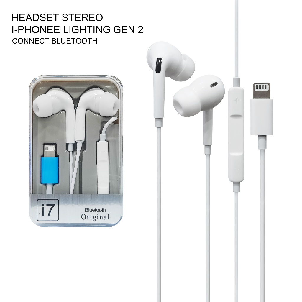 Jual HEADSET HANDSFREE EARPHONE LIGHTNING i-Ph0NEEE LIGHTNING GEN 2 ...