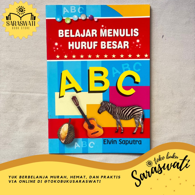 Jual Belajar Menulis Huruf Besar ABC // Buku Anak TK DAN PAUD | Shopee ...