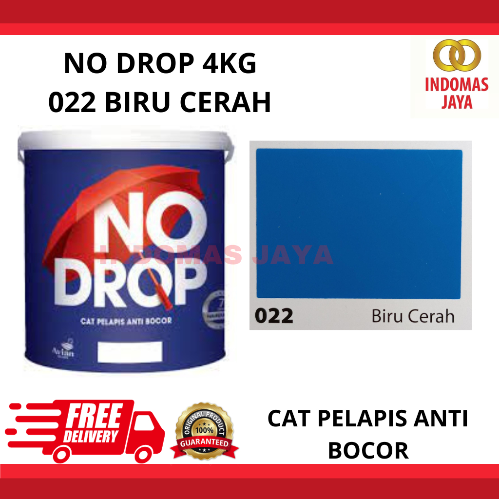 Jual CAT ANTI BOCOR KEDAP AIR WATERPROOFING 4KG 4 KG biru cerah 022 ...