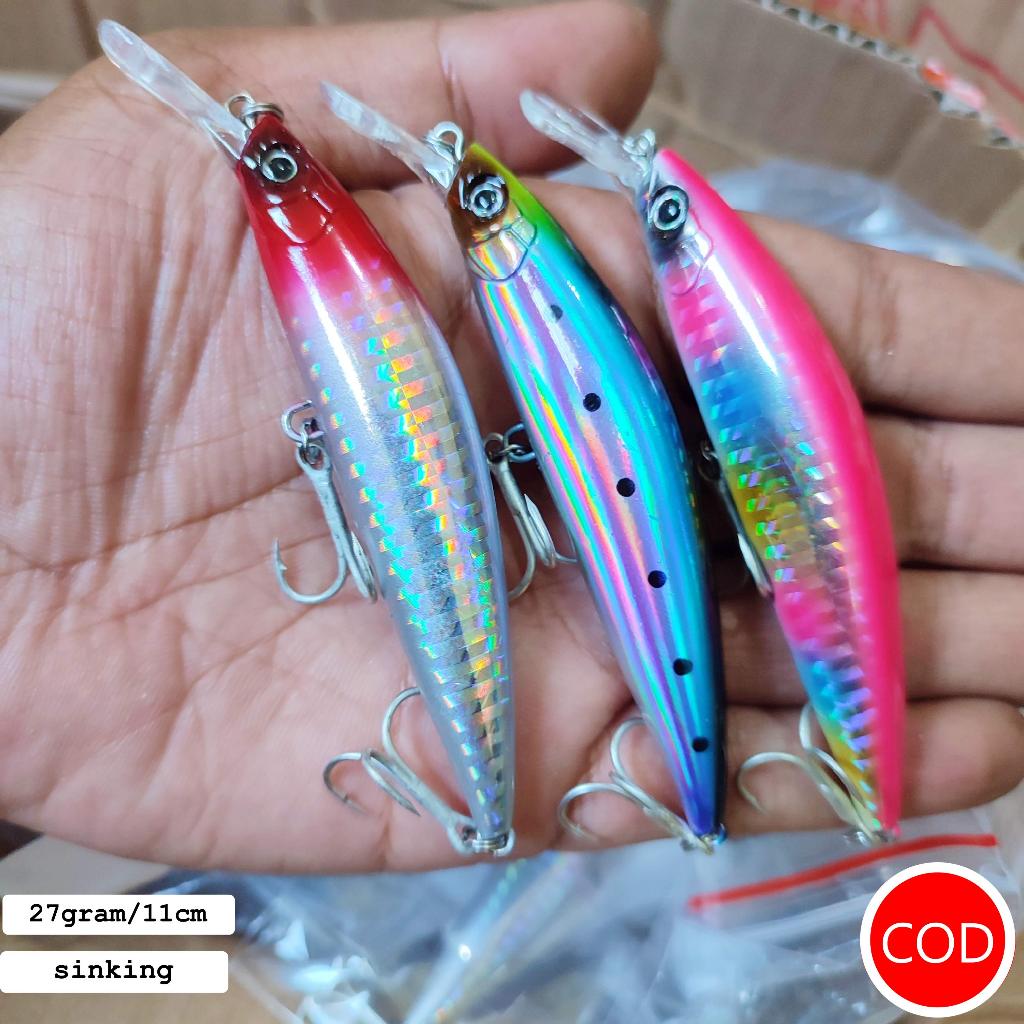 Jual Minnow 11cm/27g Minnow Sinking Minow Umpan Pancing Casting ...
