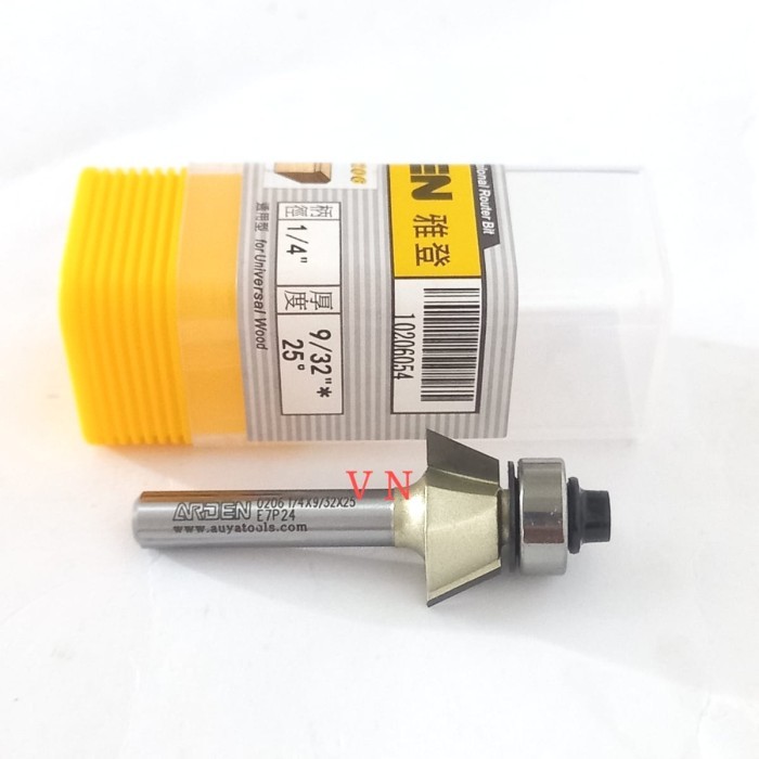 Jual Mata Router/Profil Siku 25 Derajat Chamfer/Bevel Trim Bit ARDEN ...