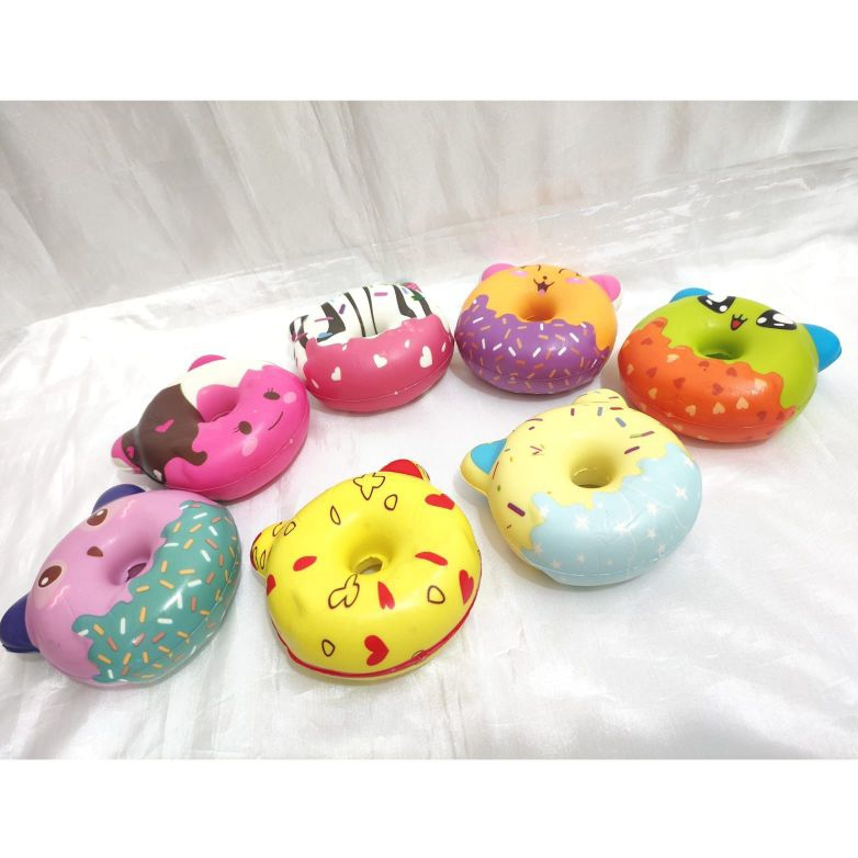 Jual Mainan Squishy Donuts // Squishy Cute Fancy Donat Kitty Besar (Big ...